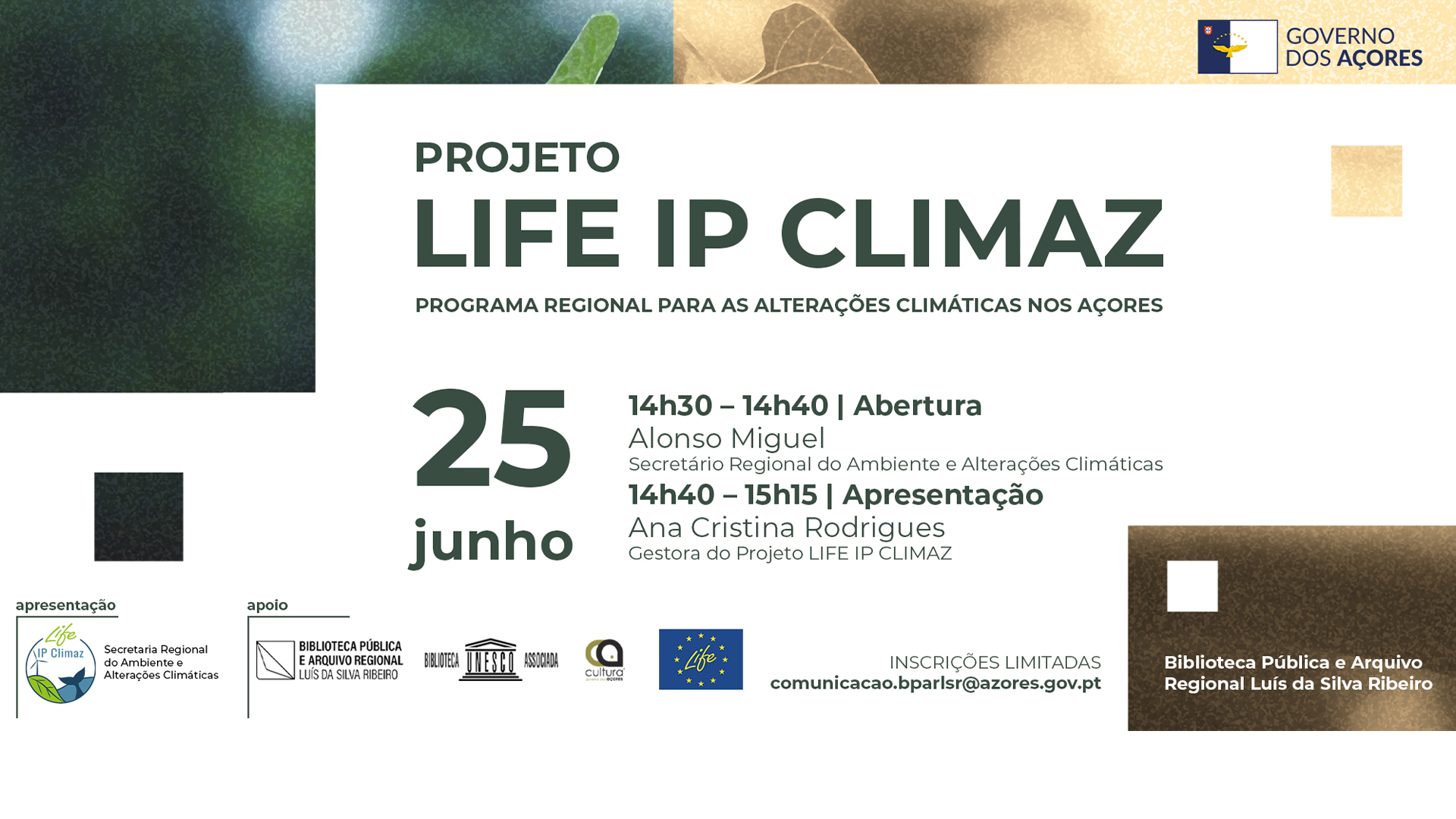 Governo dos Açores apresenta projeto “LIFE IP CLIMAZ - Programa ...